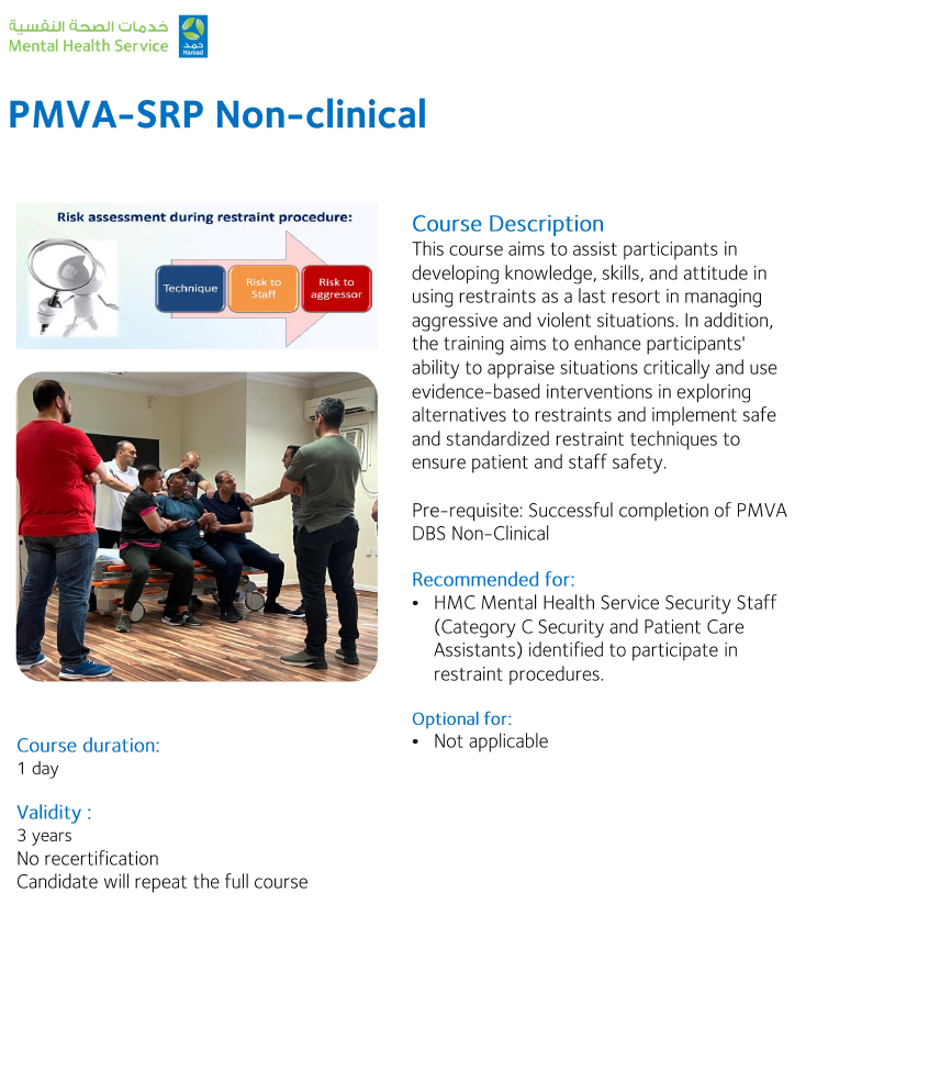 PMVA-SRP Non Clinical